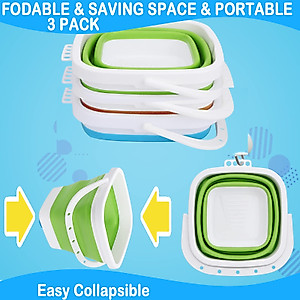 Beach Sand Toy Bucket for Kids Adults, Sandbox Beach Pail Sand Buket, Foldable Pail Bucket with Mesh Bag, Collapsible Buckets Multi Use for Garden Beach, Camping Gear, Beach Party, Fishing