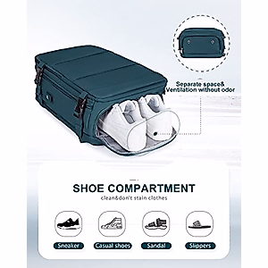 bergsalz Backpack For Women Travel Bag Weekender Lightweight Medium Backpack Peacock Blue For Men Hiking Waterproof Gym Bag Travel Essential Canvas Bag Carry On Backpack For  Sport Fan Laptop Bag