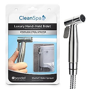 Brondell CSL-40 CleanSpa Luxury Hand Held Bidet Shattaf Sprayer, Silver