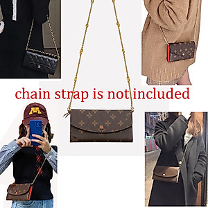 Lingtoolator rse Conversion Kit for LV Emilie Wallet, Detachable Bag Insert Organizer for LV Sarah Wallet, Convert Your Wallet into Crossbody Bag with D-ring Black