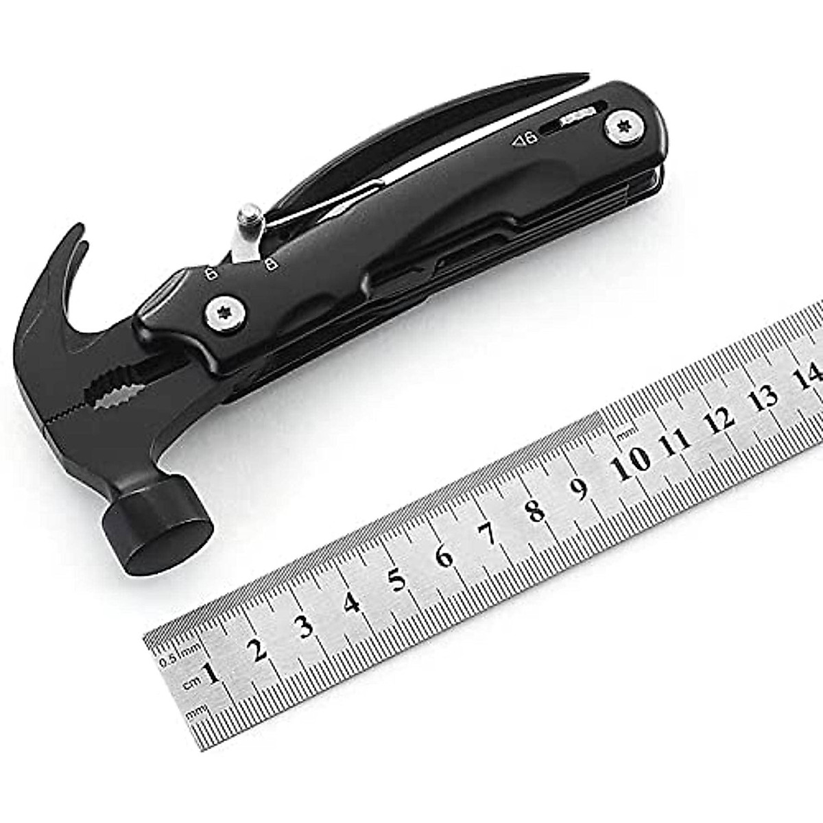 NC Hammer Multitool Camping Accessories with Multitool Card Tool 12 in 1 Cool Gadget Stocking Stuffer for Men Fathers Valentines Day Gifts