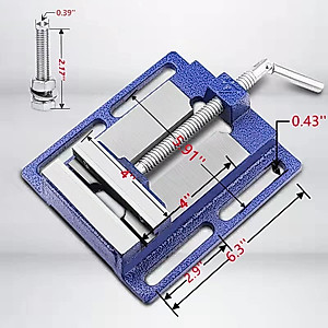 ZGRM Vise Precision Bench Clamp 4-Inch Drill Press Vise Table Vise (Large)