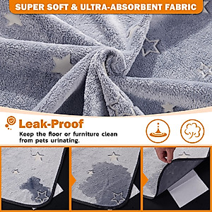 LOOBANI Washable Pee Pads for Dogs, Reusable Pee Pads for Dog Mat Puppy Pads Training Pads Non Slip Whelping Pad for Dog Playpen, Crate, Car, Grey 2 Pack 36 x 41 in