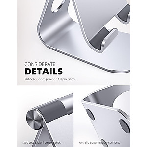 Lamicall Tablet Stand, Adjustable Tablet Holder - Desktop Stand Dock Holder Compatible with 4-13" Tablet Such as iPad Pro 11, 9.7, 10.5, 12.9 Air Mini 4 3 2, Kindle, Nexus, Tab, Silver