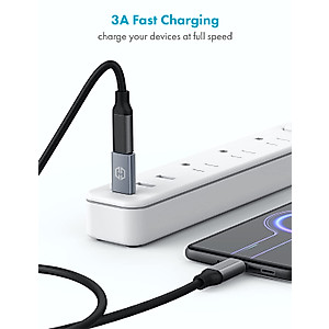 GRAUGEAR USB to USB C Adapter, 10Gbps Double Sided Data Transfer, 3A Fast Charging, USB C Female to USB A Male Adapter 3.2, Compatible with PC, Laptop, MacBook, iPhone, iPad, Apple Watch, Carplay