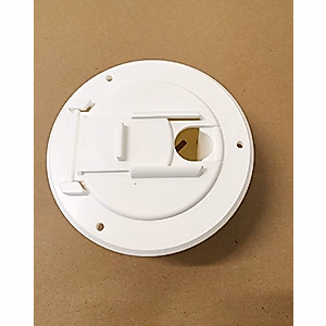 Valterra White Electric Power Cord Small Round Cable Hatch 3" Cutout RV
