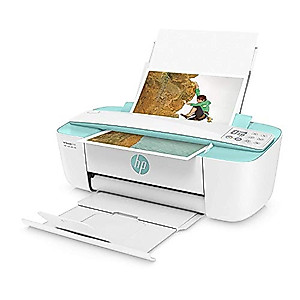 HP DeskJet 3755 Compact All-in-One Wireless Printer, HP Instant Ink, Works with Alexa - Seagrass Accent (J9V92A)