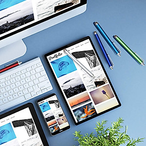 Outus 36 Pieces Stylus Pens Fiber Tip Series Capacitive Stylus Pens for Universal Touch Screen Devices Compatible with iPhone, iPad, Tablet (12 Colors)