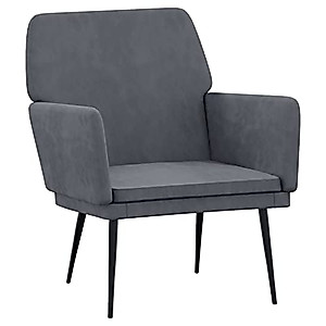 vidaXL Velvet Armchair in Dark Gray - Comfy Modern Design with Durable Material and Perfect Dimensions.