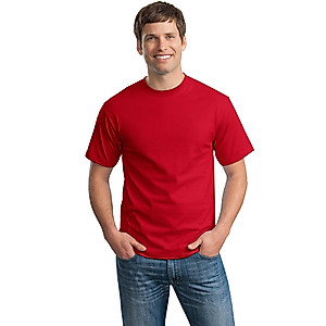 Hanes Tagless Men`s T-Shirt Deep Red