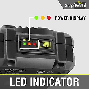 SnapFresh 20V Lithium Battery - 2.0Ah Li-ion Battery Packs for Cordless Tools, Long Life Battery Work with All Cordless Tools Only, Lithium-Ion Battery Support Fast Charging (BBT-DC20A)