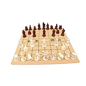 IADUMO Chinese Chess Set,Traditional Xiangqi Board Game with Resin Chess Pieces,Leather Travel Chess Set,Women & Men Gifts for Christmas Thanksgiving Birthday