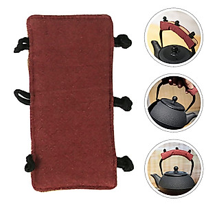 UPKOCH Japanese Home Gadgets Tea Kettle Handle Cover Wrap Heat Resistant Teapot Handle Cover Pot Holder Sleeve Vintage Pot Pan Handle Covers Grip Mitt Glove for Home Kitchen Kettle Handle Wrap