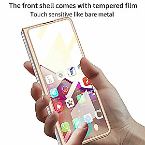 EAXER for Samsung Galaxy Z Fold 3 5G Case, with Built-in Screen Protector Full Body Hybrid Cover Hard PC Anti-Scratches Shockproof Protective Phone Case (Black)