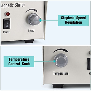 Slendor Magnetic Stirrer Hot Plate Mixer 79-1 Lab Stirrers Hotplate Max 2400 RPM Stir Plate with Stir Bar and Support Stand