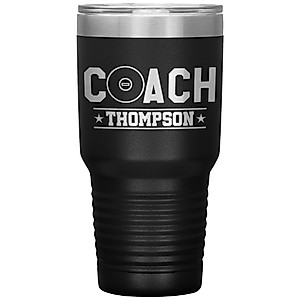 Personalized Wrestling Coach Tumbler Cup With Coach Name - Customized Wrestling Coach Gift - Custom Wrestling Coach Travel Mug - Black