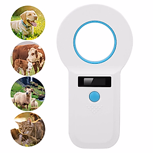 Pet Microchip Reader Scanner, EMID Animal Handheld Reader, Rechargeable Animal Tag Reader for Dog Pet Cat Pig Animal