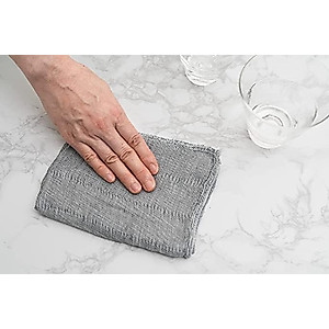 Shirayuki Japanese Kitchen Cloth Bincho Charcoal Blended. Made of Layered Fine Mesh Cloth. Dish Wipe, Table Wipe, Hand Wipe. Made in Japan. Bincotan Charcoal.
