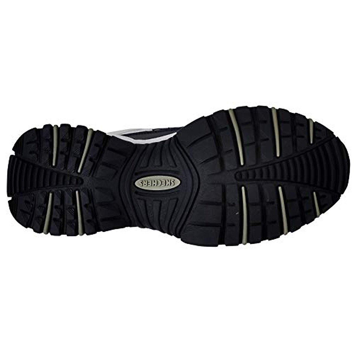 Skechers Men's Energy Afterburn Lace-Up Sneaker, White/Navy, 10 Wide