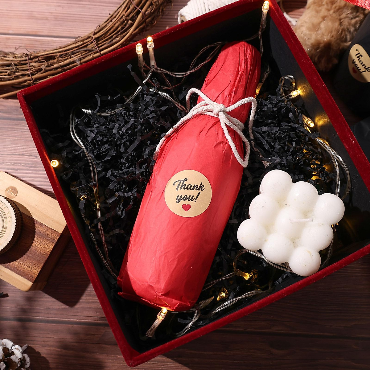 VGOODALL 2LB Crinkle Cut Paper, Black Shredded Confetti Paper for Gift Basket Filling Halloween Christmas Birthday Party Gift Box Wrapping Stuffing Supplies