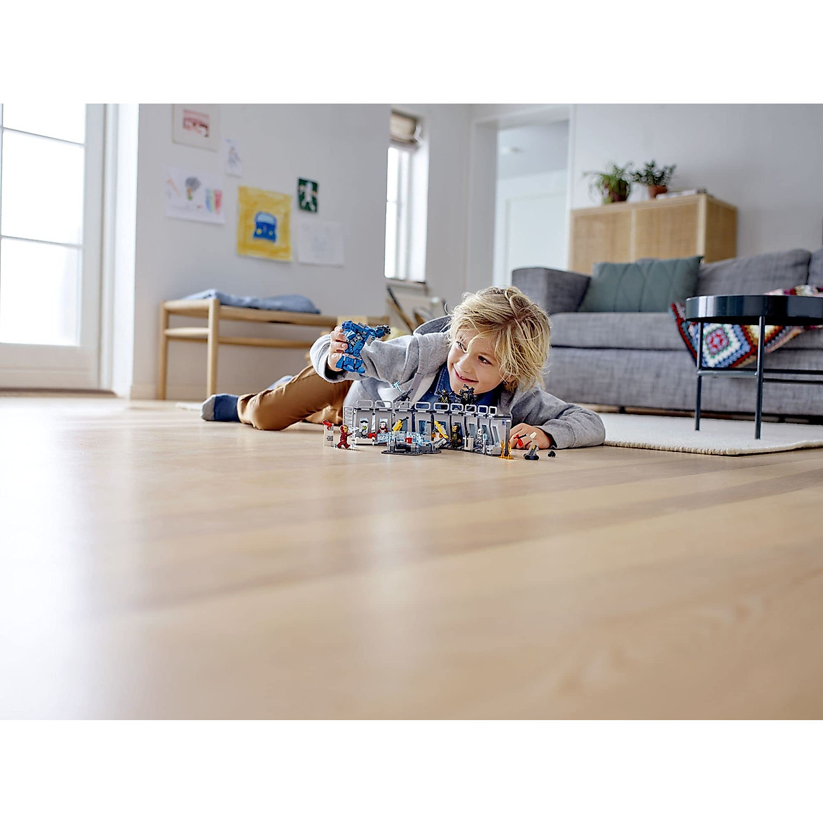 LEGO Marvel Avengers Iron Man Hall of Armor 76125 Building Kit, Tony Stark Iron Man Suit Action Figures (524 Pieces)