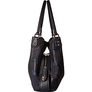 Coach Patchwork Tea Rose Edie 31 Shoulder Bag Sv/Navy One Size