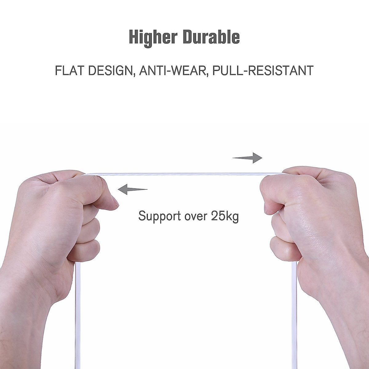 Cat 7 Shielded Ethernet Patch Cable 50 ft White (Highest Speed Cable) Cat7 Flat Internet Network Cable with Snagless RJ45 Connector for Modem, Router, LAN, Computer + Free Cable Clips and Straps