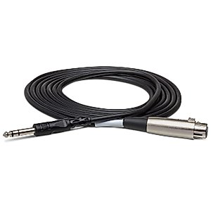 Hosa STX-105F XLR3F to 1/4" TRS Balanced Interconnect Cable, 5 Feet
