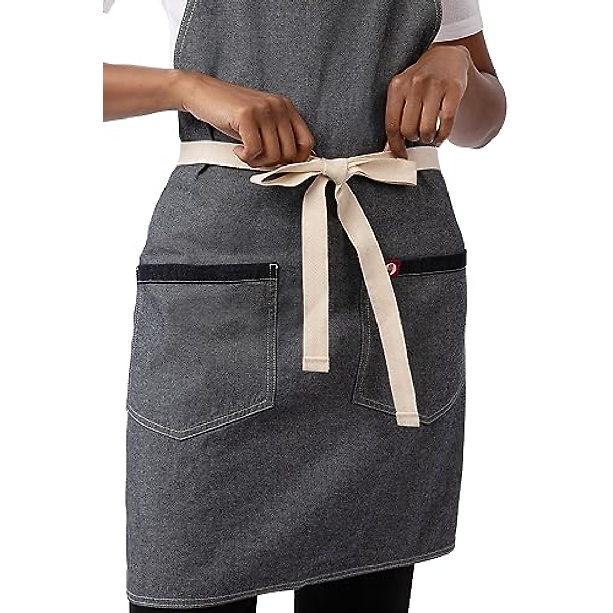 Chef Works Unisex Ridgewood Denim Apron, Stone Blu, One Size