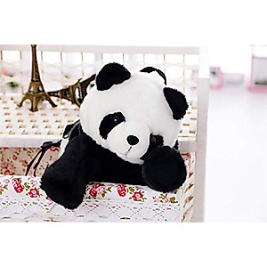 zgyad Large Children Panda Furry Shoulder Pack 17 inches zgyad020064017561