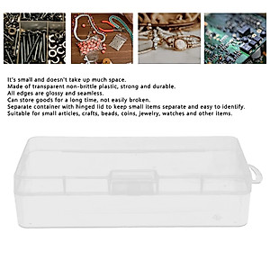 4 Packs Small Plastic Boxes,Clear Plastic Storage Container Bins with Latching Lids,Stackable Craft Box Containers for Craft Supplies and Little Bits,Organizing Container for Home, Office