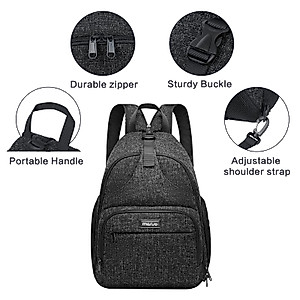 MOSISO Camera Bag Sling Backpack, DSLR/SLR/Mirrorless Photography Waterproof Camera Case Crossbody Shoulder Bag with Tripod Holder&Rain Cover&Shoulder Straps Compatible with Canon/Nikon/Sony, Black