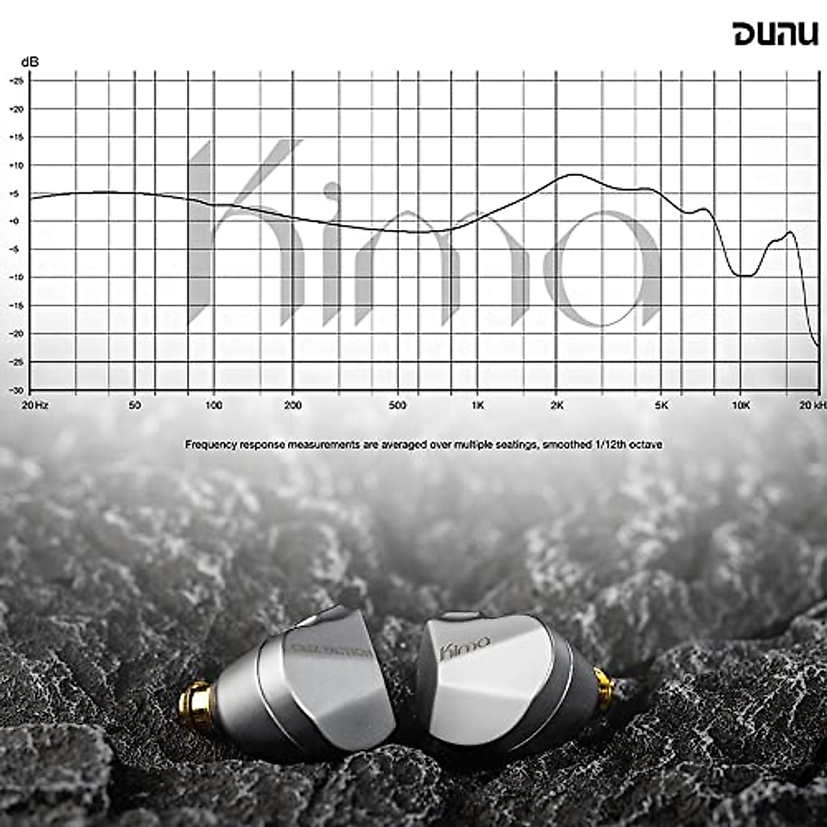 Linsoul DUNU KIMA 10mm DLC Dynamic Driver in Ear Earphone, HiFi IEM with Dual Cavity, Air Flow Control Front, Zinc Alloy Shell, Detachable Litz OCC Silver-Plated Cable for Audiophile Musician Stage DJ