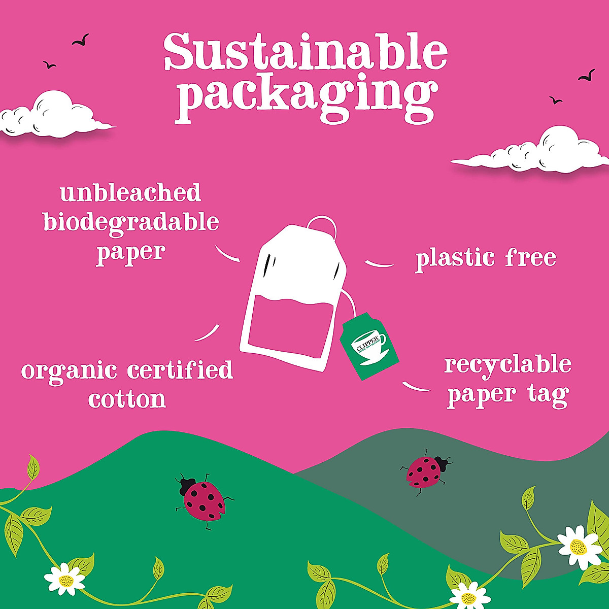 Clipper Tea Organic Herbal & Green Tea Selection/Sampler, Gift Box - Eco Friendly, Self Care, Fair Trade. Assorted Individually Wrapped Tea Bags, 1 box, 45 Unbleached Tea Bags, Gifting