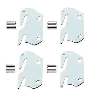 Universal Wood Bed Rail Hook Plates for Beds Frame Bracket Headboard and Footboard,Replacement Wooden Bed Parts Bed Rail Fitting Bracket Set of 4