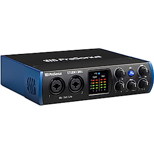 PreSonus Studio 24c 2x2 USB Type-C Audio/MIDI Interface Studio Bundle with Studio One Artist Software Pack