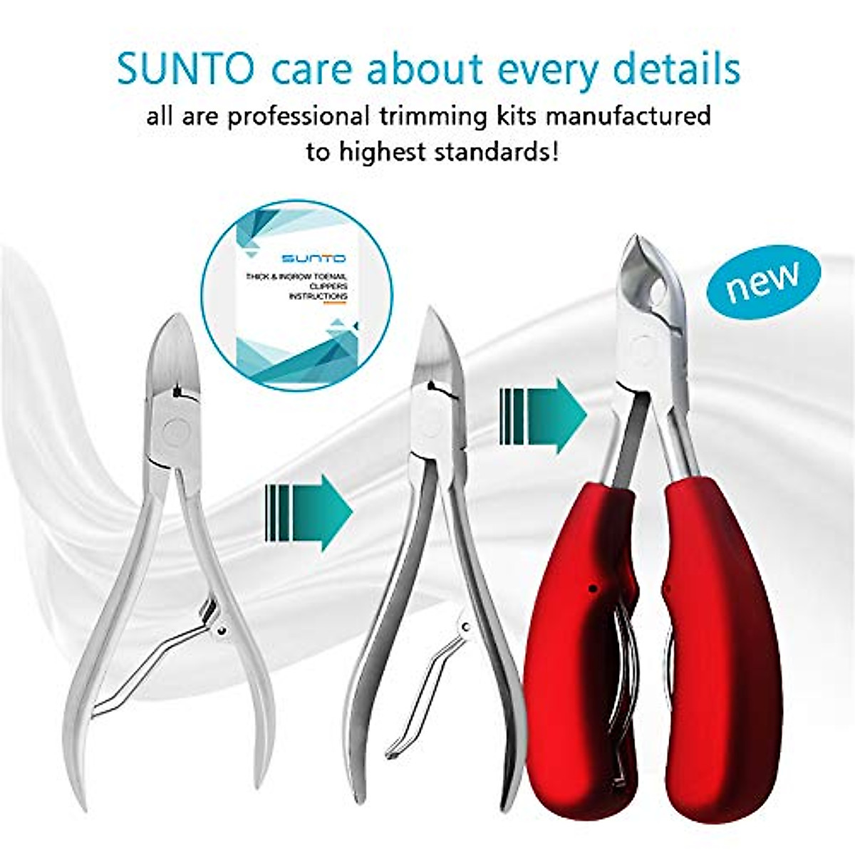 Thick Toenail Clippers, Large Nail Clippers for Podiatrist/Ingrown/Thick/Professional/Men/Seniors Toenail and Nail Surgical Grade Stainless Steel Toenail Trimmer Clipper