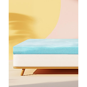 ViscoSoft Reflex Twin XL Memory Foam Mattress Topper 2 Inch - Extra Long - Cooling Gel Mattress Pad - CertiPUR-US - Oeko TEX Certified