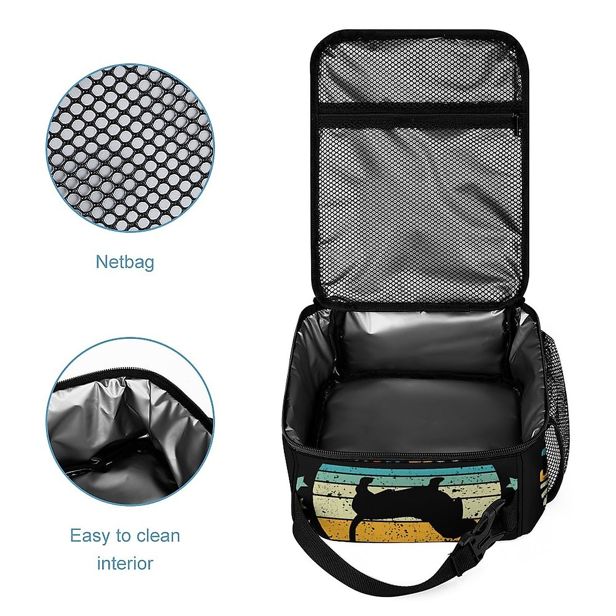 Basset Hound Pattern 3PCS Backpack with Lunch Box and Pencil Case