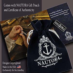 NAUTORA Redfish Pendant Crafted in Sterling Silver on Necklace Chain - Fish Necklace