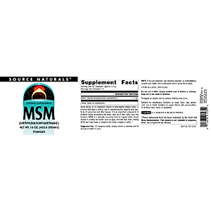 Source Naturals MSM, (Methylsulfonylmethane) - 16 Ounce Powder