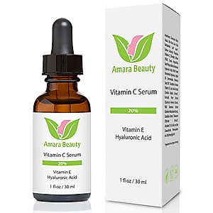Vitamin C Serum for Face 20% with Hyaluronic Acid & Vitamin E, 1 fl. oz.