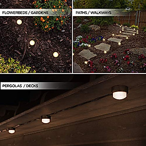 Enbrighten LED Mini Ground Lights, 36 Mini Path Lights, 92ft, Color Changing, Remote Control, Outdoor Path Lighting, 41357