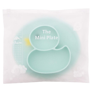 Qshare Toddler Plate, Portable Baby Plates for Toddlers and Kids, BPA-Free Strong Suction Plates for Toddlers, Dishwasher & Microwave Safe Silicone Placemat 9x6x1.4 inch