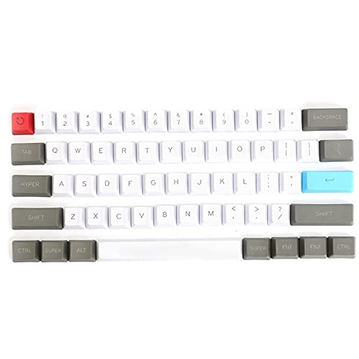 61 Key ANSI-Layout MX Switches Gaming Keyboard Keycap Only
