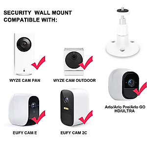 3 Pack BFYTN Wall Mount Compatible with Stick Up Cam Wired/Battery and Indoor Cam HD (1st Gen) Security Camera,360 Degree Adjustable Mounting Bracket (White)