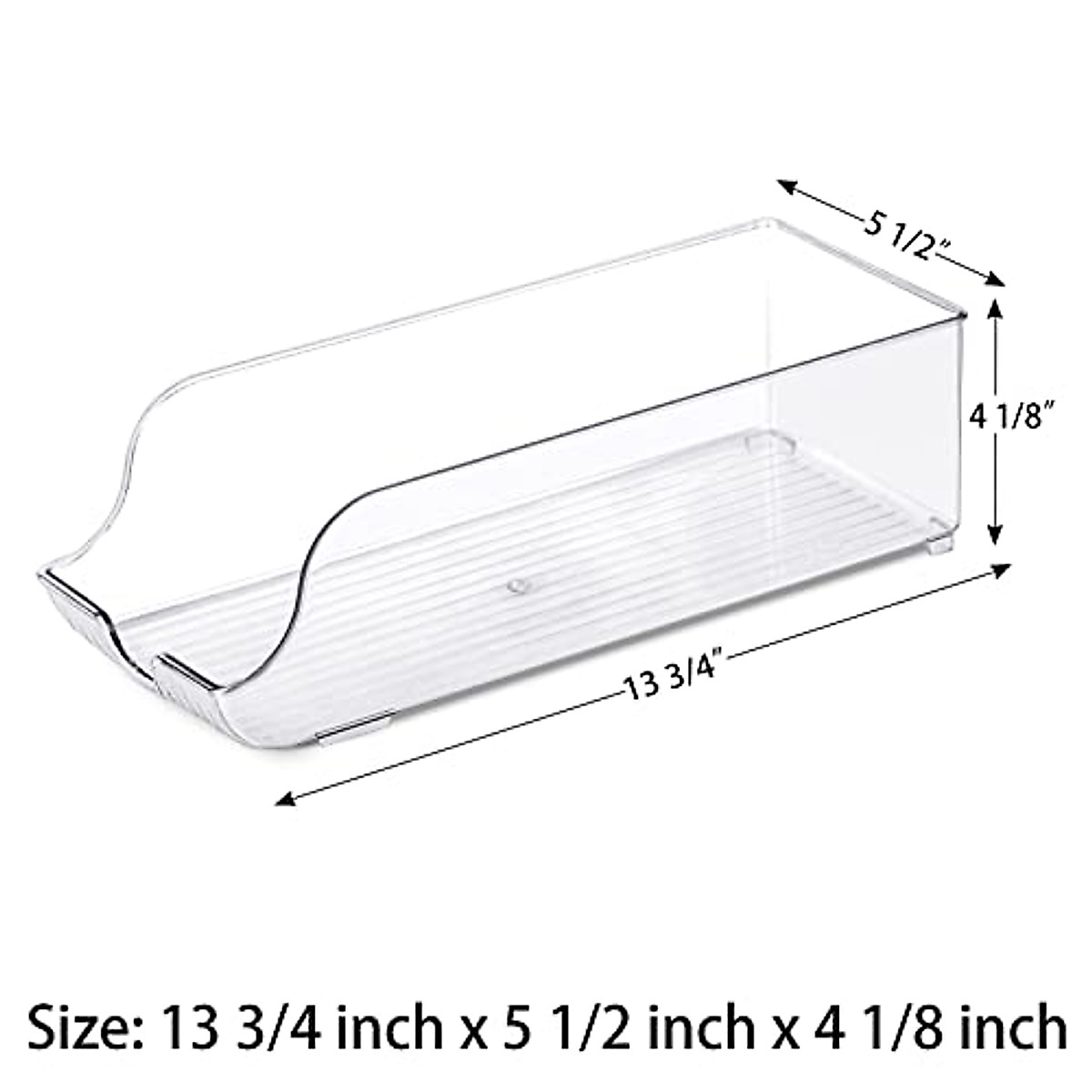 2 Pack Soda Can Organizer for Refrigerator, Can Orgainzer for Pantry, Kitchen, Countertops, Cabinets, Clear Plastic Canned Food Dispenser, Beverage Holder, Can Dispenser