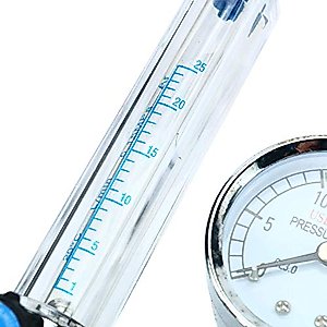 Argon Regulator With Flowmeter TIG Welder MIG Welding CO2 Regulator 0 to 25 L/MIN - 0 to 25 MPA Pressure Gauge CGA580 Inlet Connection Gas Welder Welding Regulator with Built-In Flow Meter