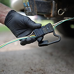 ABN Trailer Wire Extension, 1ft, 4-Way 4-Pin Plug Flat 20 Gauge – Hitch Light Trailer Wiring Harness Extender