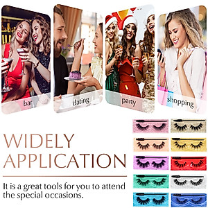 Leelosp 80 Boxes Bulk Mink Lashes 10 Styles Wholesale False Fluffy Eyelashes Volume Lashes 12-20 mm Fake Lashes with 80 Lash Brush Mixed Natural Look 3D Lash